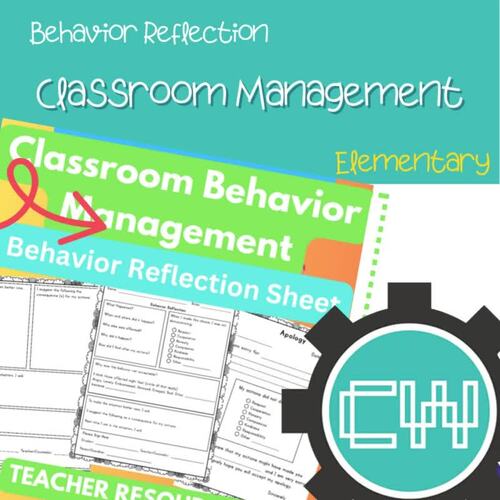 Behavior Reflection Sheet - Student Apology Letter - Classroom Management