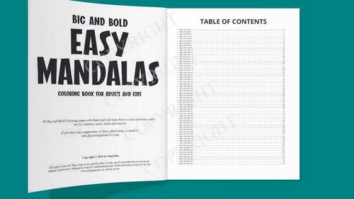 Easy Mandalas Big and Bold Coloring Book (60 Easy Mandala Coloring Pages)