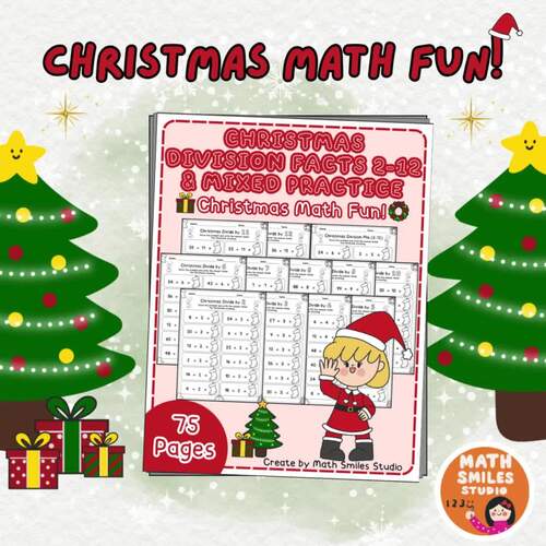 Christmas Division Facts 2–12 + Mixed Practice | Holiday Math Fun |3rd ...