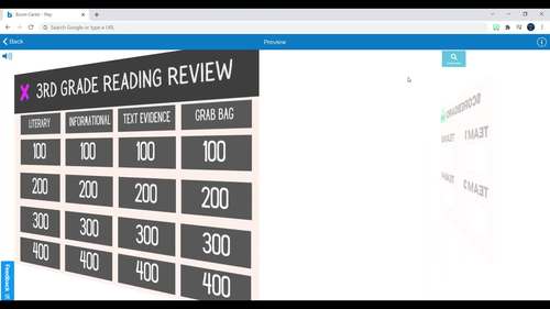 3rd Grade Reading Review Quiz Show Boom Cards by Hands on Learning LLC