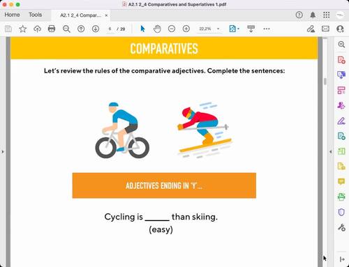 ESL Elementary Lesson: Learn Comparatives and Superlatives 1 | TPT