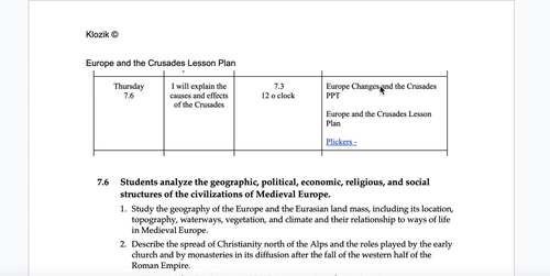 Crusades 1-Day Lesson | Editable PowerPoint, Lesson Plan & Plickers ...