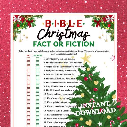 Bible Christmas Fact or Fiction Game: Nativity Story Christian Group ...