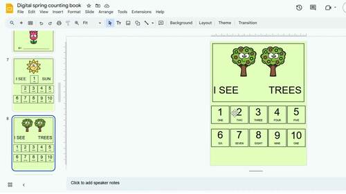 Spring Counting Adapted Book | Spring Themed Math Activity 1 to 10 + B&W