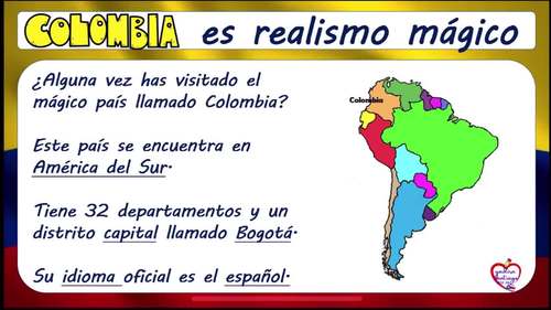 Colombia es realismo mágico-Presentación by yadirasantiago prof pr