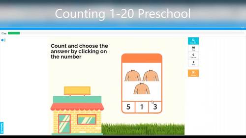 Counting to 20 Distance Learning BOOM CARDS ™ (Body Parts Theme)