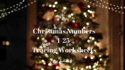 Christmas Number Tracing Printable, Number Writing Worksheets, Missing ...