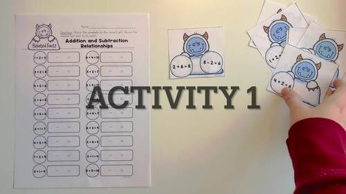 Addition and Subtraction Relationships Games Activities by Kiddie Concepts