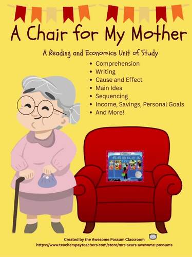 A Chair for My Mother by Mrs Sears Awesome Possums | TPT