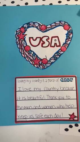 Patriotic Writing Craft | Memorial Day | Veterans Day | TPT
