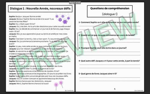 French New Year Dialogues | Speaking & Reading Activities | Le Nouvel ...