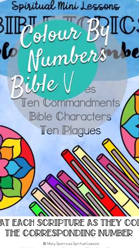 BIBLE TOPICS - COLOUR BY NUMBERS - Spiritual Mini Lesson for Jehovah's ...