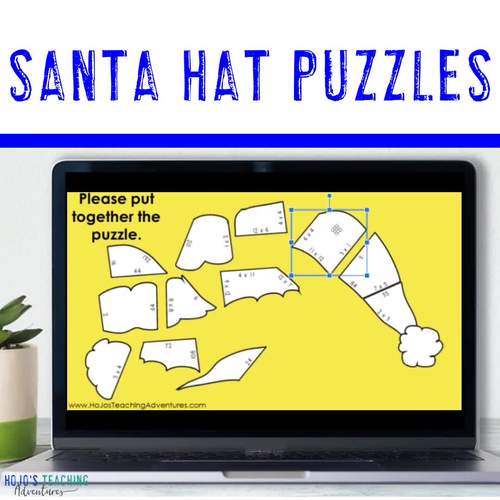 SUBTRACTION Santa Hat: Craft Math Activity Puzzle Center Worksheet ...