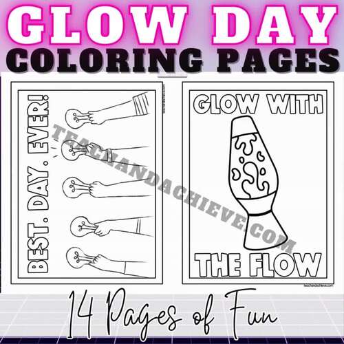 Glow Day Classroom Transformation, Glow Day Coloring Pages, Glow Day ...