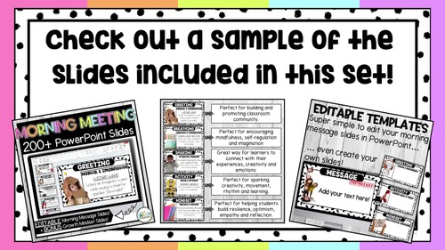 Kindergarten Morning Meeting Slides | Editable Back to School Digital ...