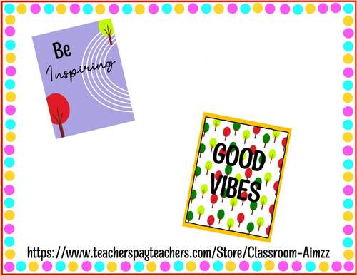 Tree Theme Printable Classroom Posters, Editable Classroom Decor