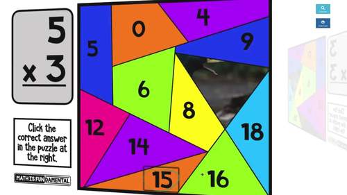 Multiplication Math Fact Practice | Boom Cards | Funny Animal Pun ...