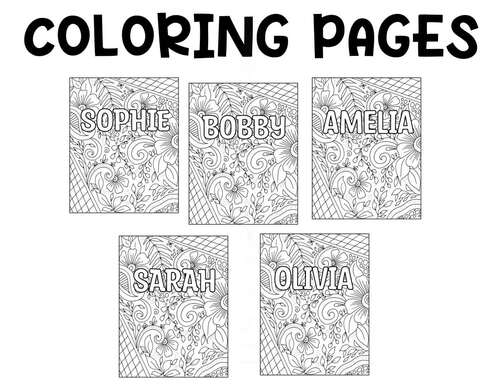 free printable personalized coloring pages