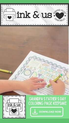Grandpa Father's Day Questionnaire All About Grandpa Printable Coloring ...