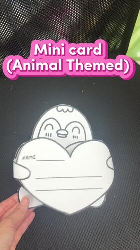 Valentine's Day Card Craft: Fun Printable for Kids - 10 Cute Animal Themed