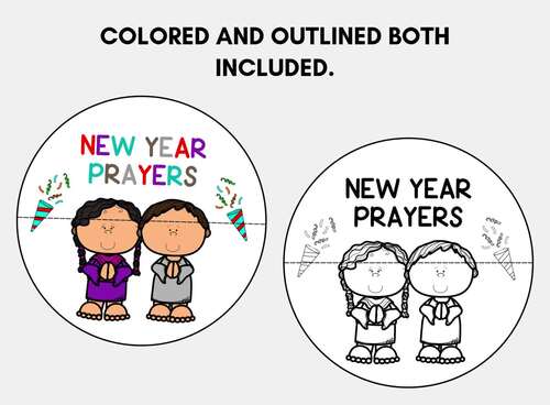 Christian New Years Prayers Bible Folding Surprise Craft Activity ...