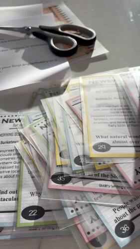 Newsworthy | 40 Writing Prompt Task Cards | Grades 5–6 | TPT