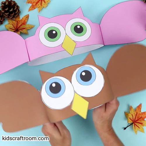 Owl Hat Craft - Cut and Paste Activity - Owl Craft - Fall Craft ...