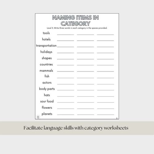 Aphasia: Categories by BlossomSpeechTherapy | TPT