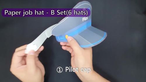 Paper job hat series B, x6 hats set, job headband, Community helper ...