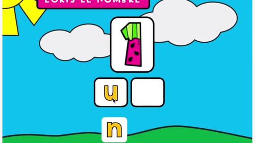 Maths French Numbers Spelling BOOM CARDS Nombres de 1 à 10 SET 2