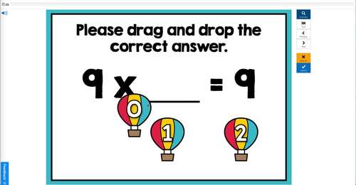 Math Multiplication Practice – x9 Fact Fluency Self Correcting Boom Cards