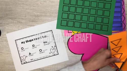 Shape Identification Craft - Heart by Courtney's Curriculum Creations