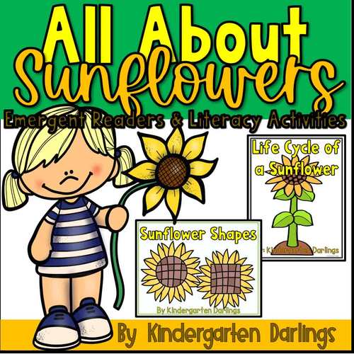 Sunflower Literacy and Math unit for Kindergarten and First Grade