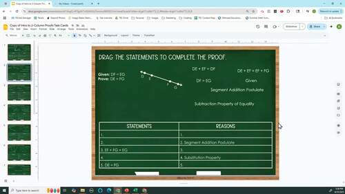 Geometry Proofs Task Cards Practice Activity Intro to Angles and Lines ...