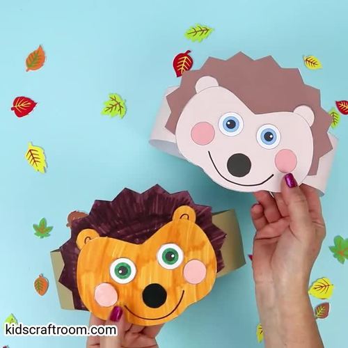 Hedgehog Hat Craft - Autumn Cut and Paste Activity - Fall Craft ...
