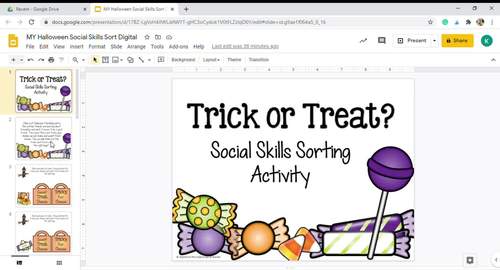 Social Skills Sorting Activity For Halloween | TPT