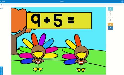Thanksgiving Addition to 20 Boom Cards First Grade | Distance Learning