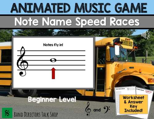 Back to School Music Activities- Animated Note Name Music Game | TPT