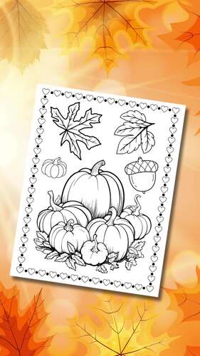 Fall Pumpkin coloring pages - Autumn - September and October Activities