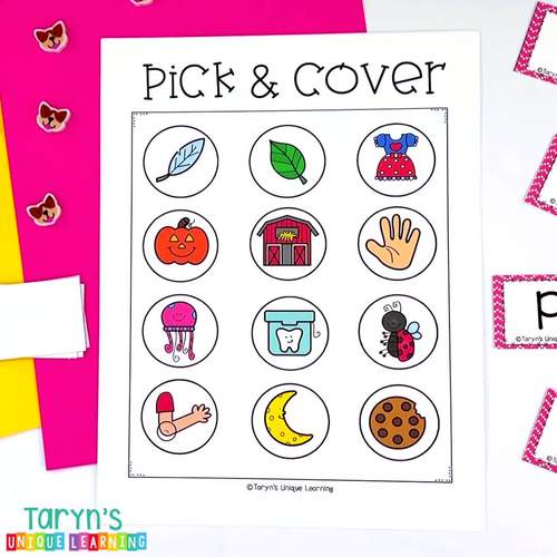 Letter Sound Recognition | Pick and Cover Beginning Sound Worksheets