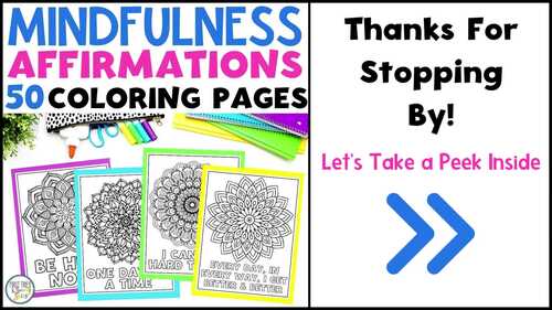 Mindfulness Coloring Pages For Kids & Teens - Printable Mandala ...
