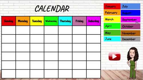 Interactive Calendar 2020-21 by Ms Garcia Store | TpT