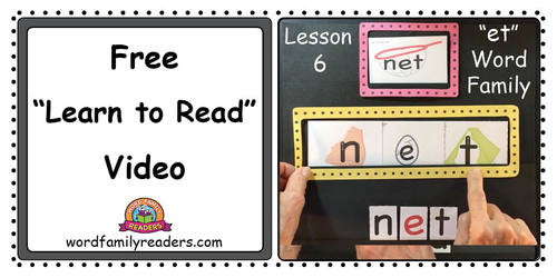 Free "Learn to Read" Video - Lesson 6 by Word Family Readers | TpT