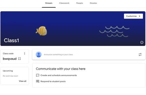 Animated Google Classroom Headers (Ocean) Banners - Distance Learning