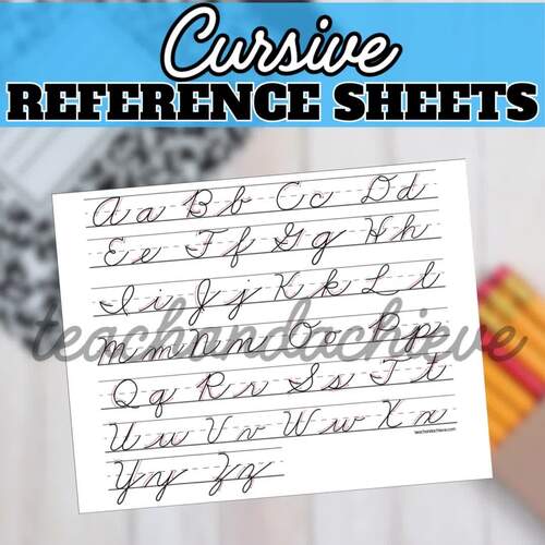 Cursive Letter Formation Reference Sheets - Zaner Bloser Handwriting
