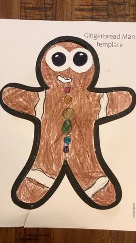 Printable Gingerbread Man Craft | Holiday Cut & Color Template for Kids