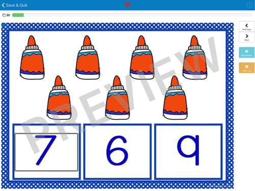FRENCH Counting 1-10 School Supplies Boom Cards™ | Compter de 1 à 10 la ...