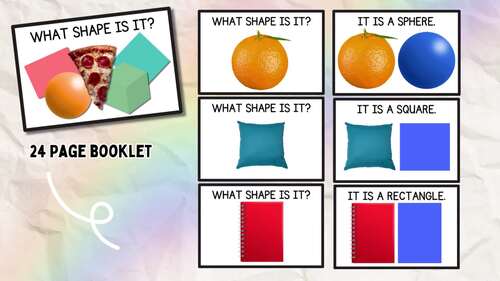 What Shape Is It? Book [Learning shapes, simple sentences, & AAC]