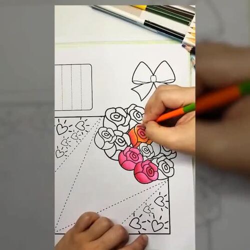Spring Mother’s Day Flower Bouquet Craft | Printable Card | Coloring ...