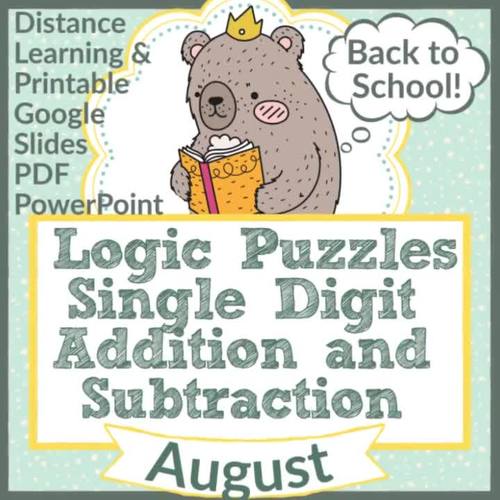 Dollar Deal Math Logic Puzzles Single Digit Addition Subtraction Back ...